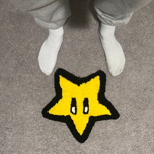 CUSTOM Mario Star Hand Tufted Rug - Etsy