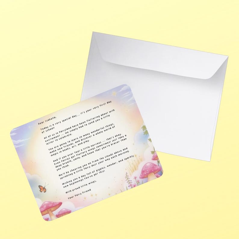 Fairy Letter for Starting School – Corjl Editable Note for Daycare ...