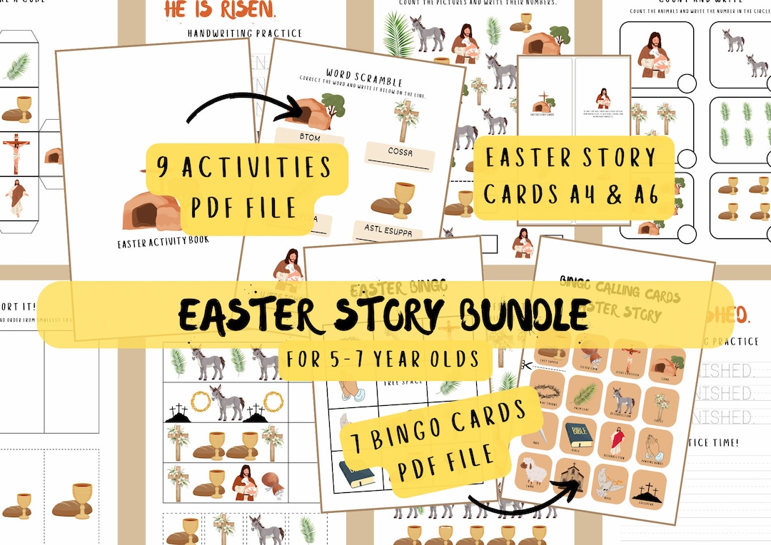 Easter Story Bundle | Easter Activity Book | Easter Bingo Game | Easter ...