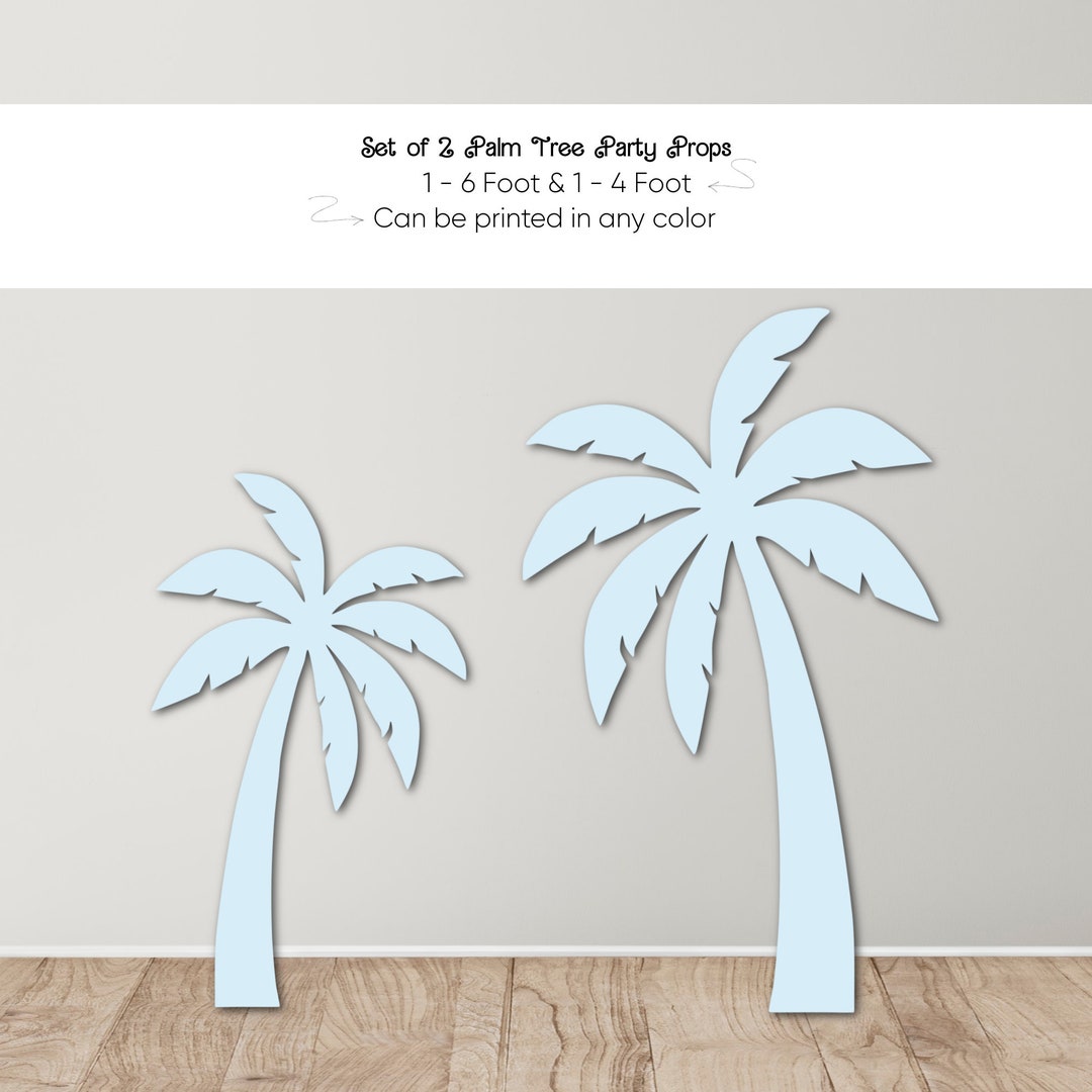Foam Board Palm Tree Party Props, Tropical Theme, Set of 2 - Etsy