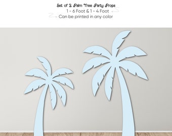 Palm Tree Party Props, Foam Board Palm Tree Standees, Tropical Party ...