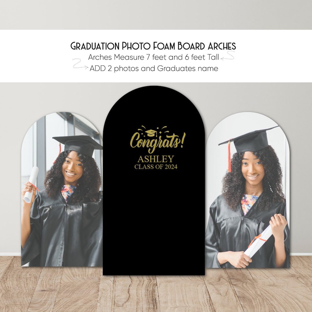 Graduation Photo Foam Board Arch Backdrops, Graduation Party Prop ...