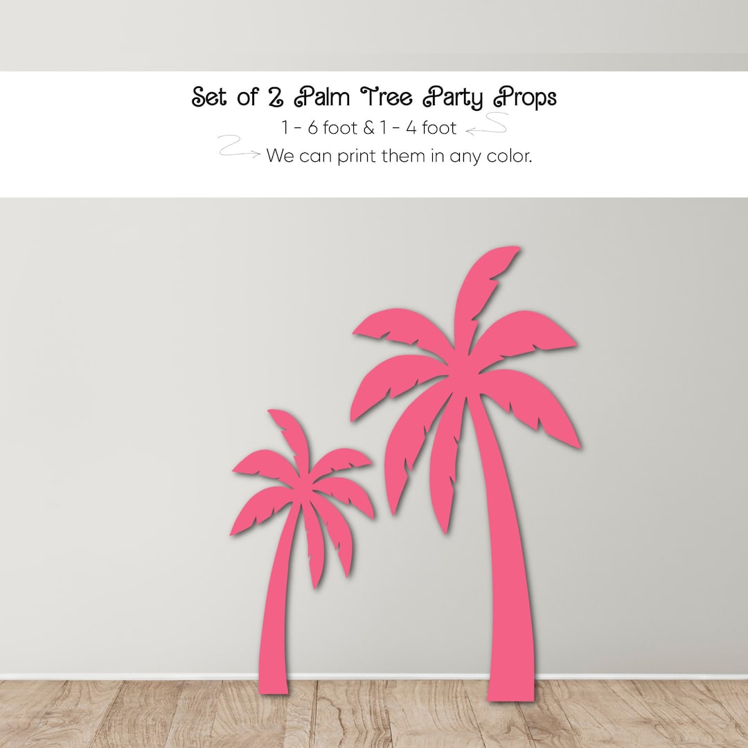 Palm Tree Party Props, Foam Board Palm Tree Standees, Tropical Party ...
