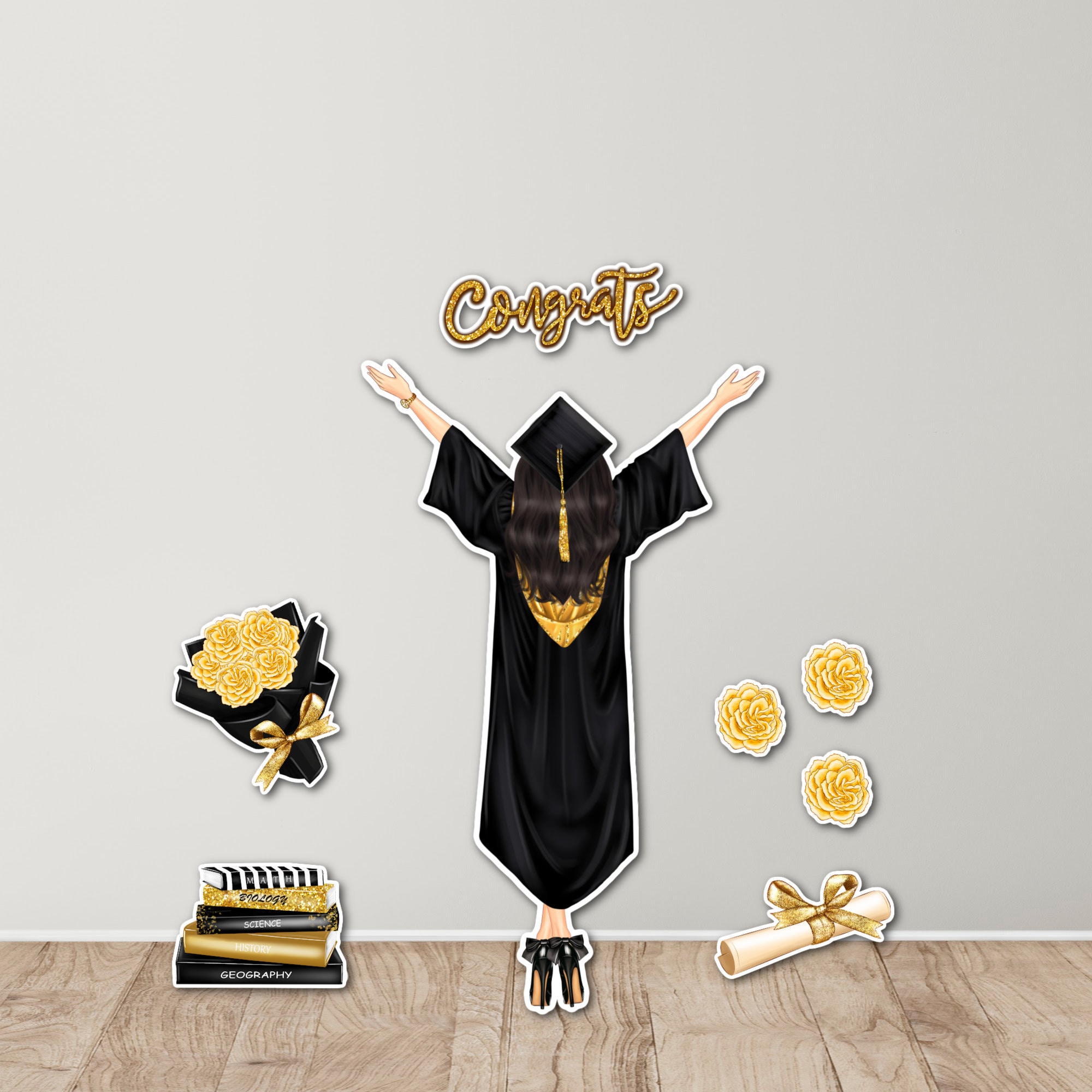 Graduation Girl Foam Board Cut Outs, Graduation Party Prop Decoration ...