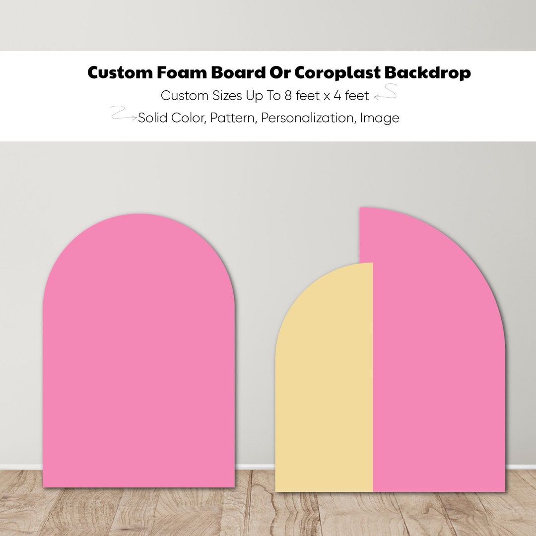 Custom Foam Board or Coroplast Backdrops, Personalized Arch Backdrop ...