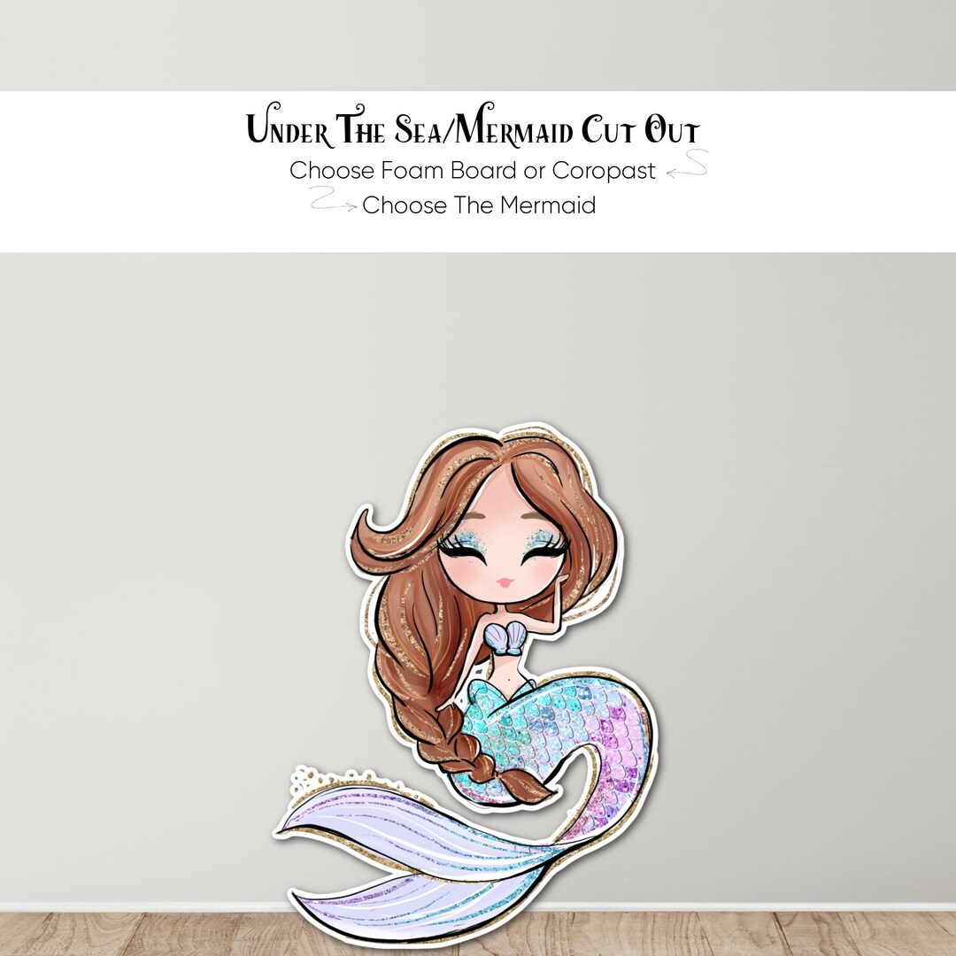 Mermaid Foam Board Party Prop, Mermaid Theme Birthday Party Decoration ...