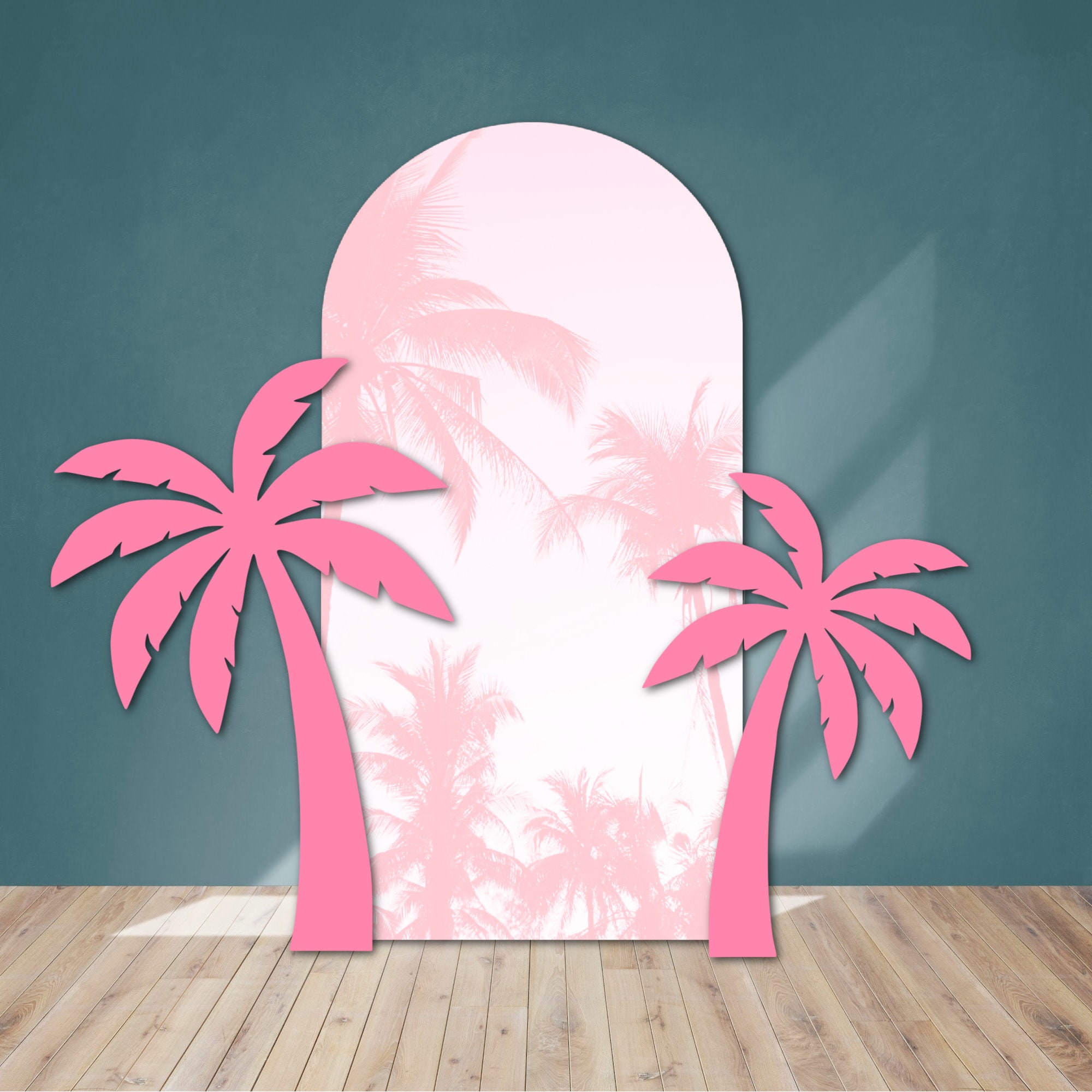 Palm Tree Party Props and Backdrop, Foam Board Palm Tree Arch and ...