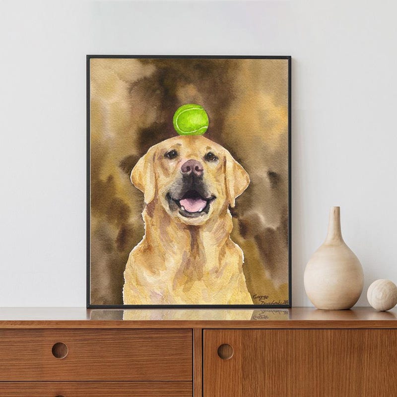 Yellow Lab Painting - Etsy