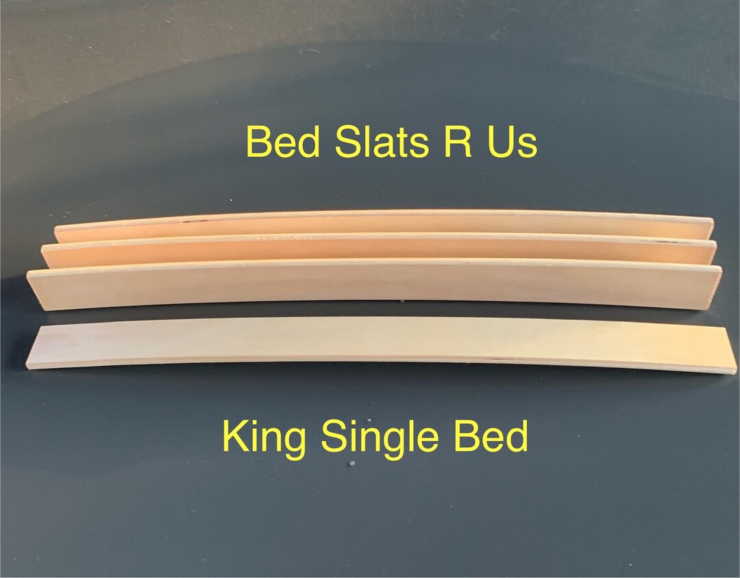 4 X Bed Slat Wood King Single Bed Replacement Curved Sprung Top Quality ...