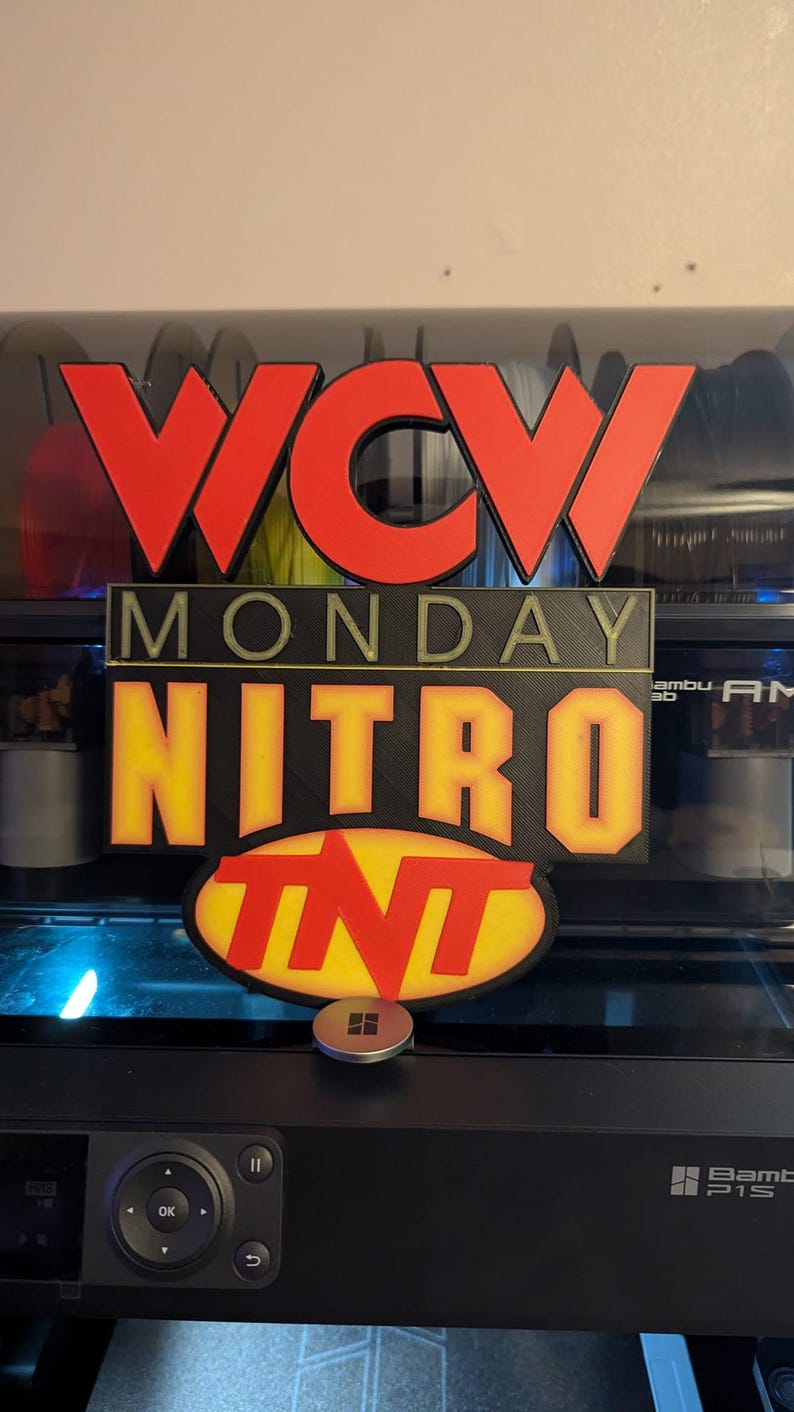 WCW Monday Nitro Logo Wall Art - Etsy