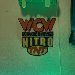 WCW Monday Nitro Logo Wall Art - Etsy