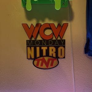 WCW Monday Nitro Logo Wall Art - Etsy