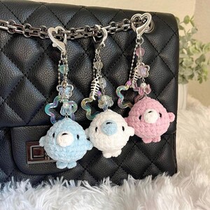 Seal Keychain, Beaded Plush Keychain, Mini Animal Keychain, Matching ...