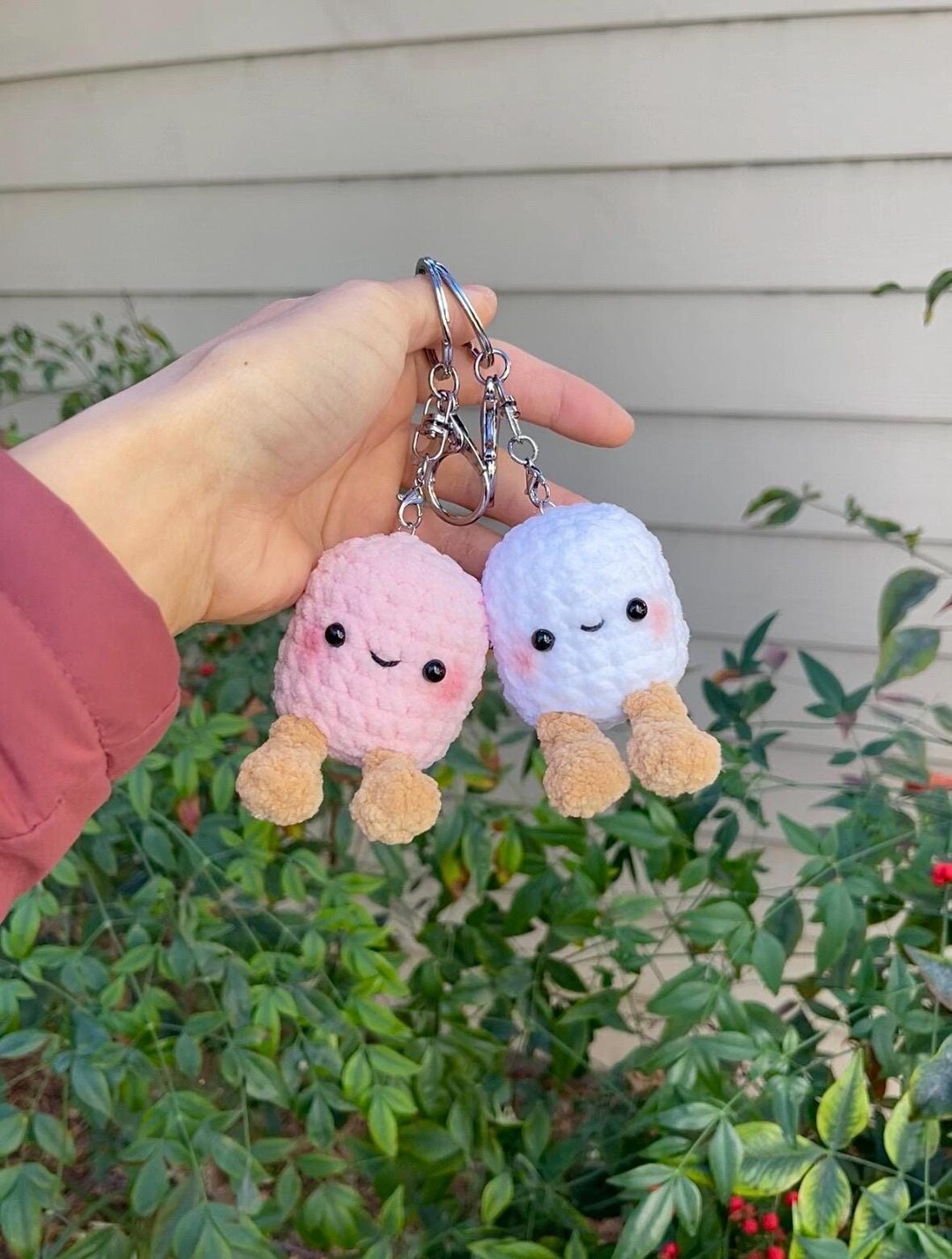Marshmallow Keychain, Jelly Cat Marshmallow Plush, Matching Keychain ...