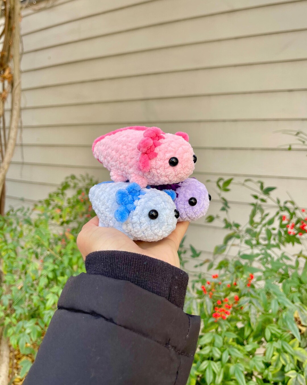 Crochet Axolotl Plushie, Made to Order Custom Axo Plush, Cute Amigurumi ...