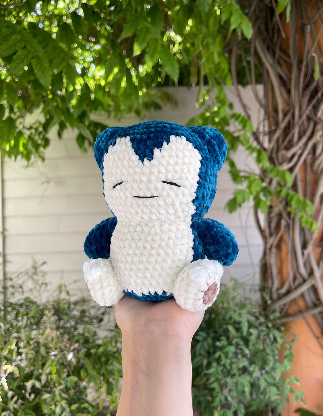 Crochet Snorlax Plushie, Cute Kawaii Plushies, Snorelax Plush, Video ...