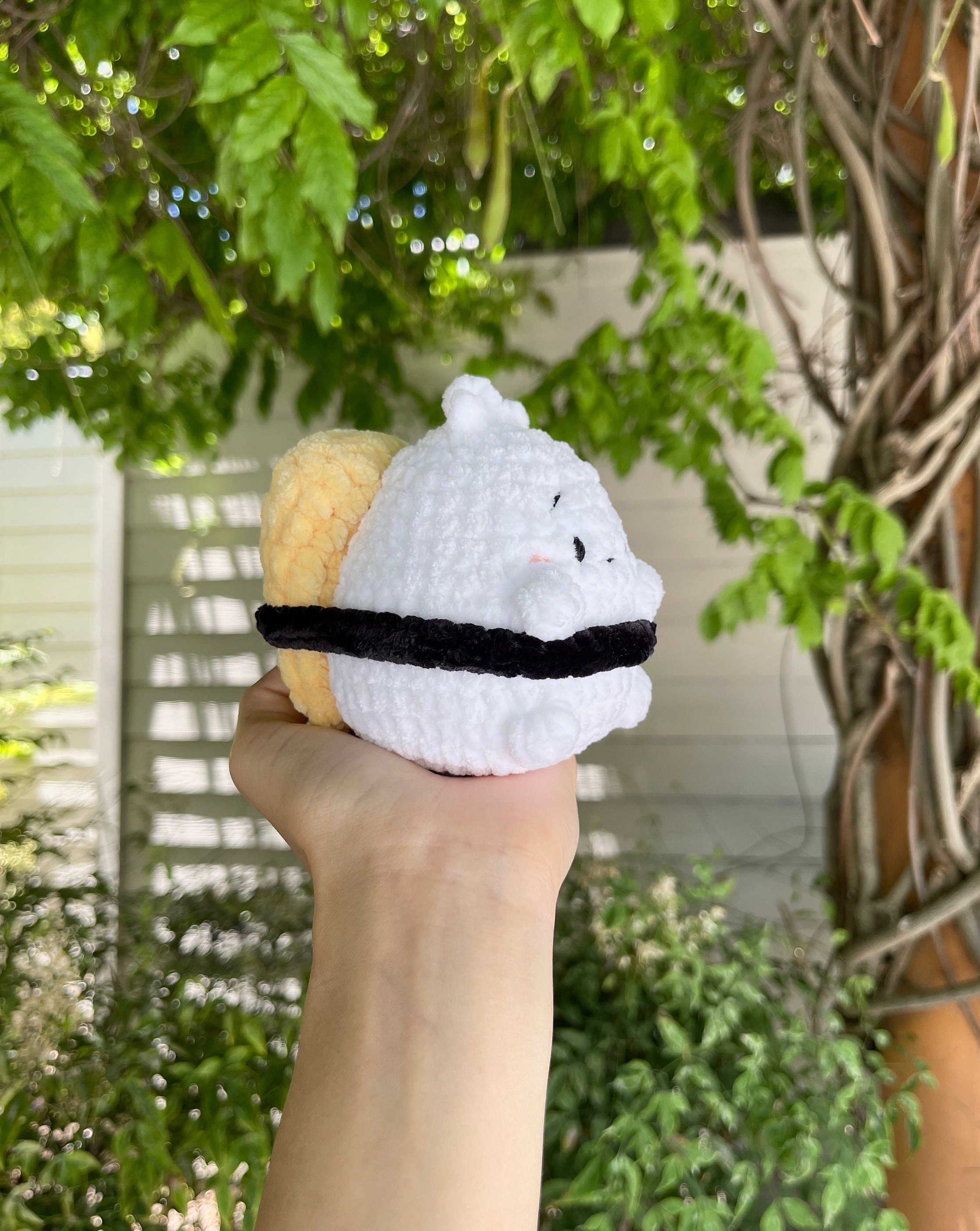 Crochet Sushi Plush, Egg Spam Musubi Plushie, Tamago Nigiri, Amigurumi ...