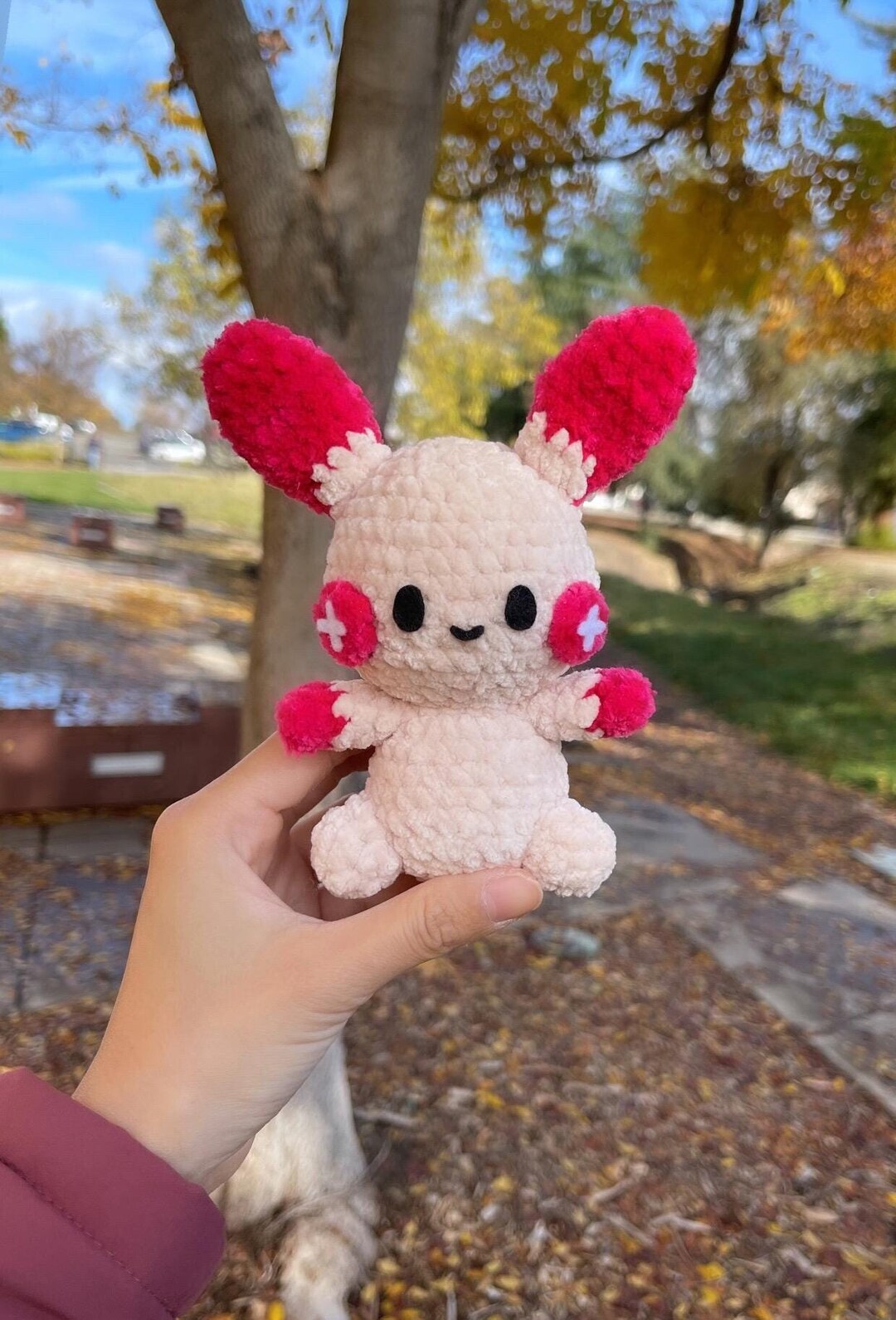 Plusle Crochet Plushie, Electric Fairy Mouse Poke Monster Plush ...