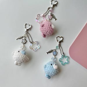 Seal Keychain, Beaded Plush Keychain, Mini Animal Keychain, Matching ...