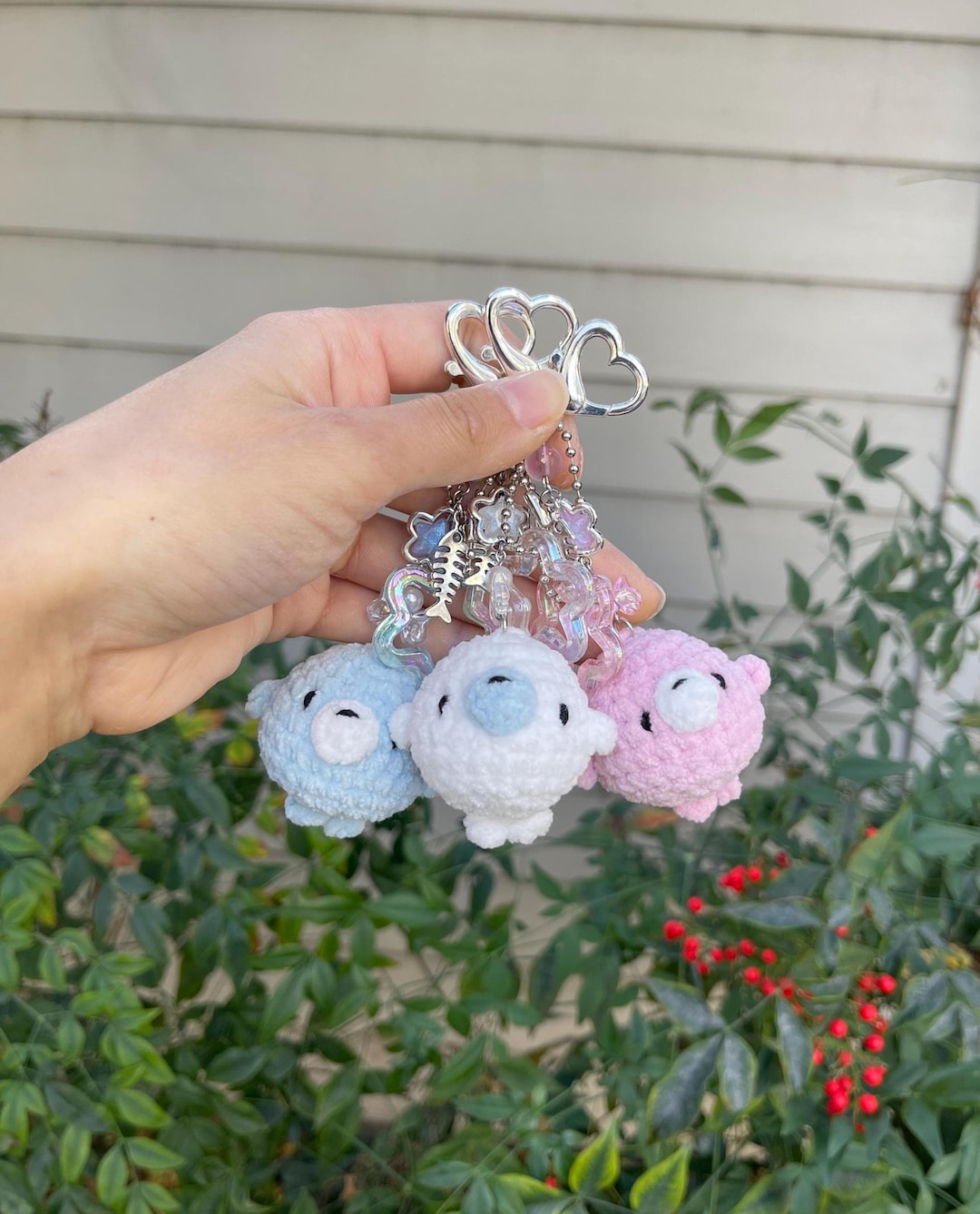 Seal Keychain, Beaded Plush Keychain, Mini Animal Keychain, Matching ...