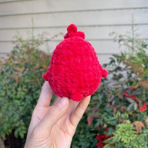 Crochet Cardinal Bird Plushie, Kawaii Cute Chubby Birds, Crochet ...
