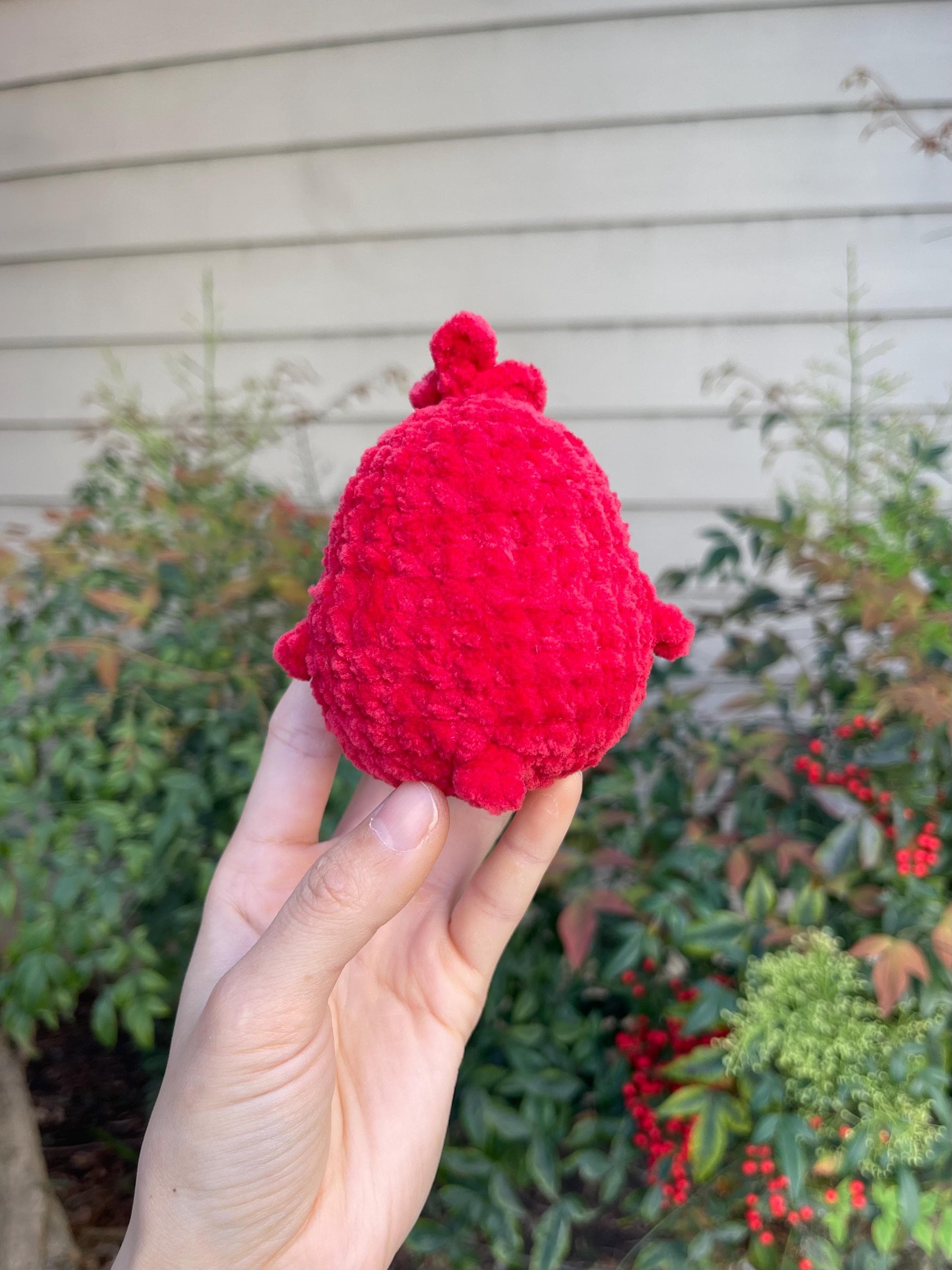 Crochet Cardinal Bird Plushie, Kawaii Cute Chubby Birds, Crochet ...