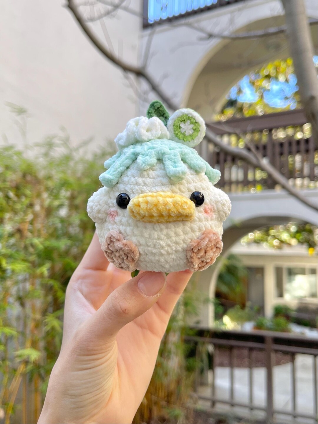 Crochet Duck Plush, Small Chubby Bird Plushie, Cute Kawaii Crochet ...