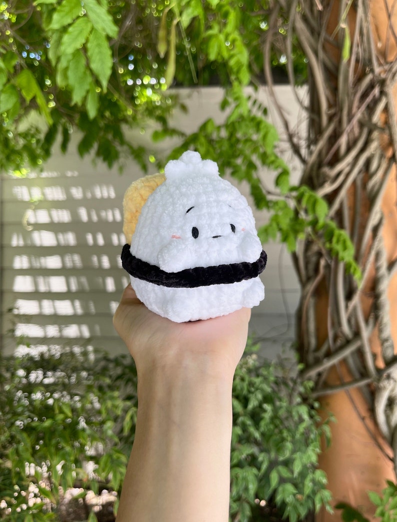 Crochet Sushi Plush, Egg Spam Musubi Plushie, Tamago Nigiri, Amigurumi ...