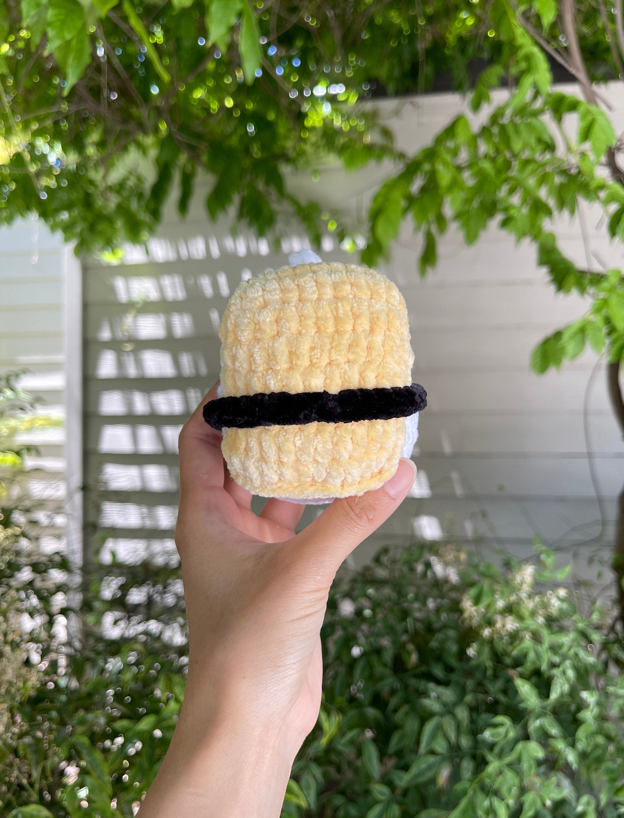 Crochet Sushi Plush, Egg Spam Musubi Plushie, Tamago Nigiri, Amigurumi ...