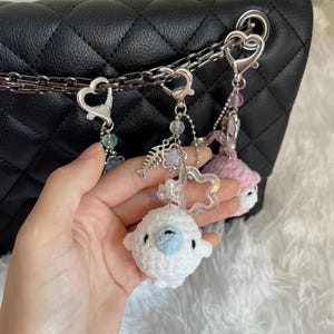 Seal Keychain, Beaded Plush Keychain, Mini Animal Keychain, Matching ...