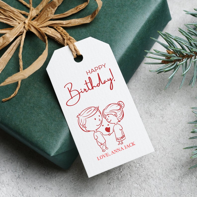 Printable Happy Birthday Gift Tag Template Editable & Printable ...