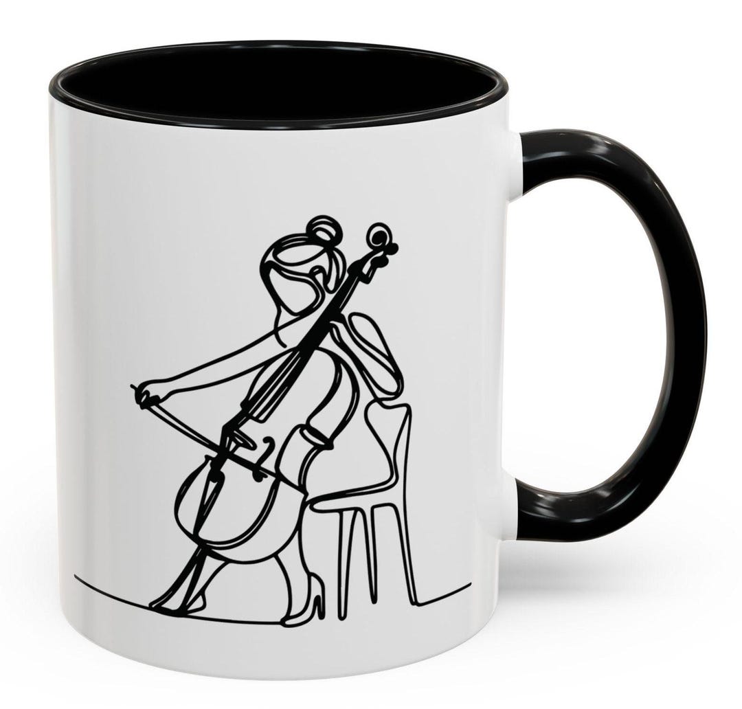 Cello Mug Musical Accent Coffee Mug - Perfect for Musicians, Gift for ...
