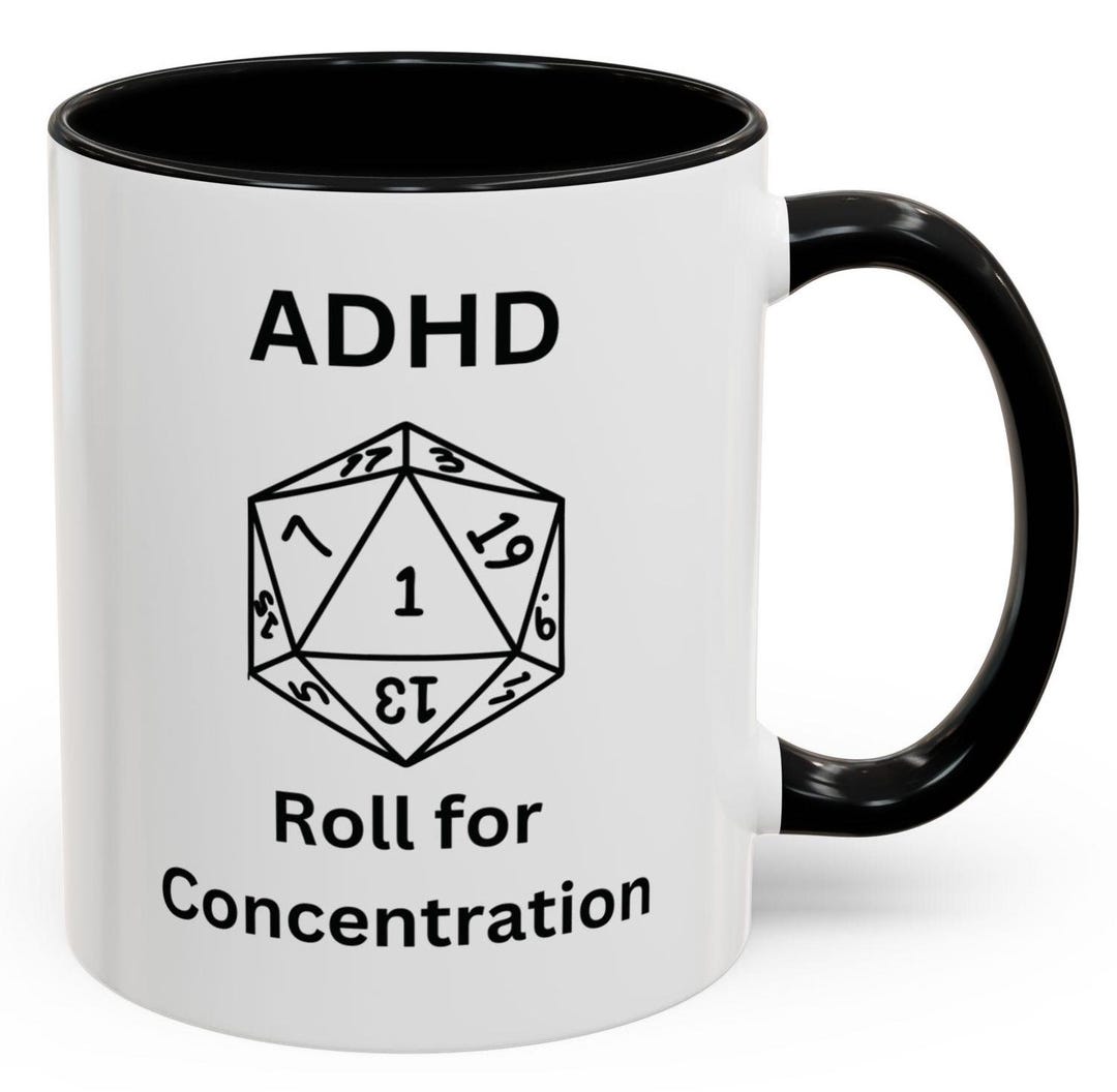ADHD Roll for Concentration Coffee Mug - Perfect Gift for Gamers ...
