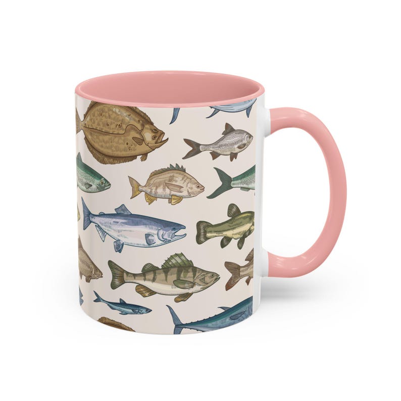 Nature-inspired Fish Mug, Fishing Gift for Anglers, Ceramic Coffee Mug ...