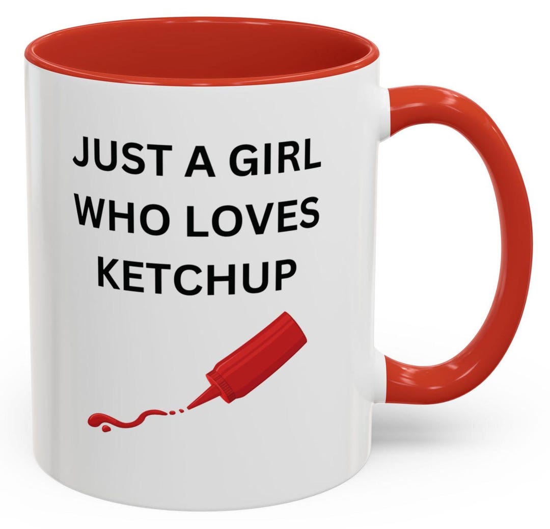 Ketchup Lover Coffee Mug, Fun Gift for Girls, Quirky Kitchen Decor ...
