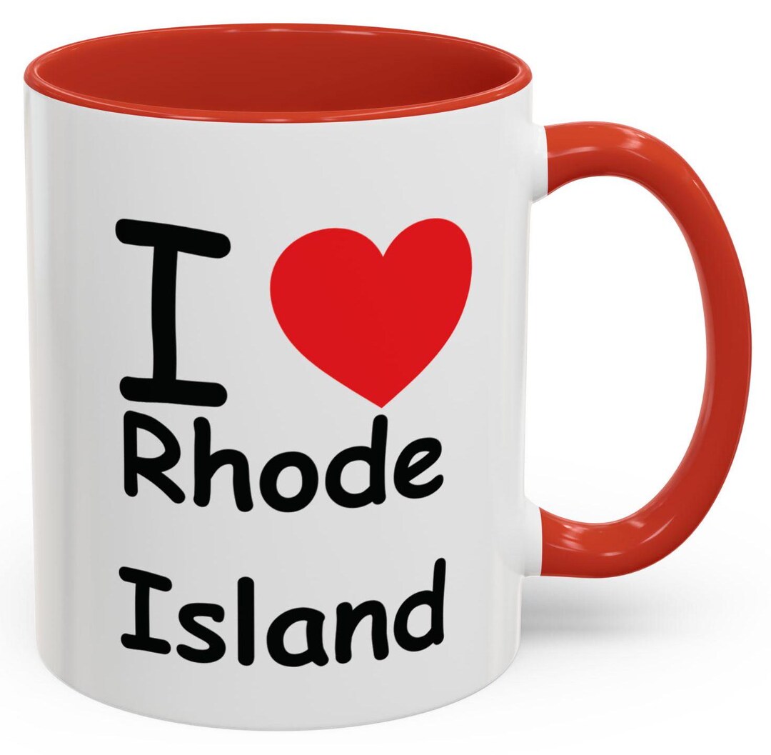 Personalized Rhode Island Coffee Mug 11oz I Love Rhode Island | Cute ...