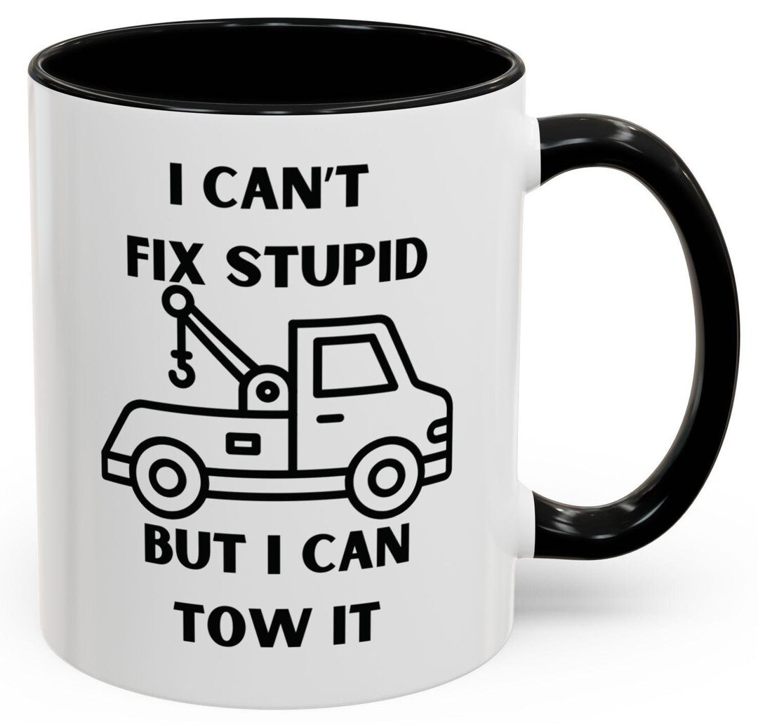 Funny Tow Truck Coffee Mug, Gift for Mechanics, Car Enthusiasts, Office ...