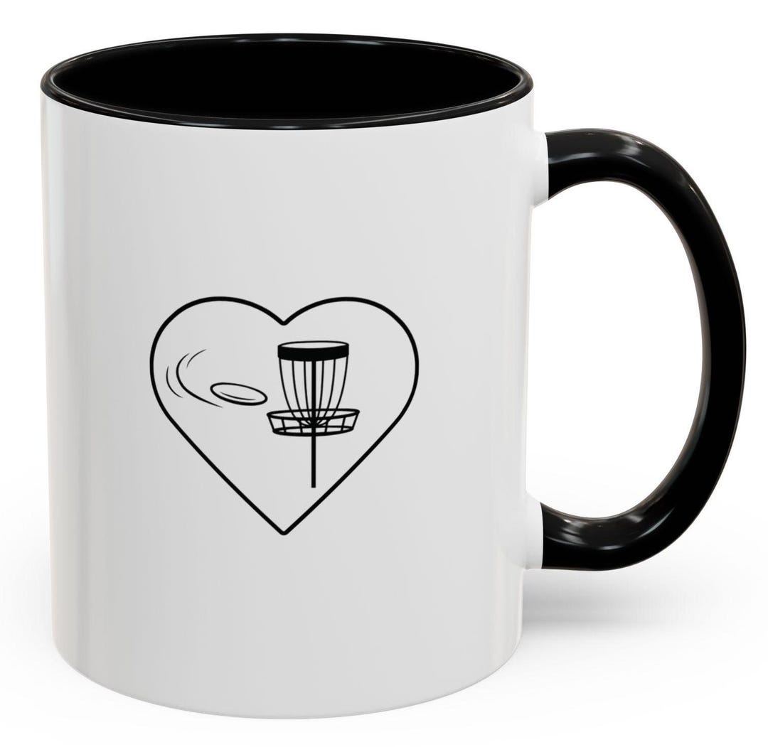Disc Golf Heart Accent Coffee Mug Perfect Gift for Frisbee Lovers ...