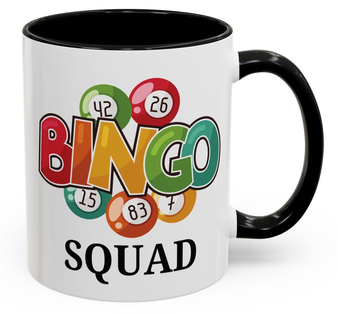 Bingo Squad Bingo Themed Accent Coffee Mug, Fun Gift for Game Night ...