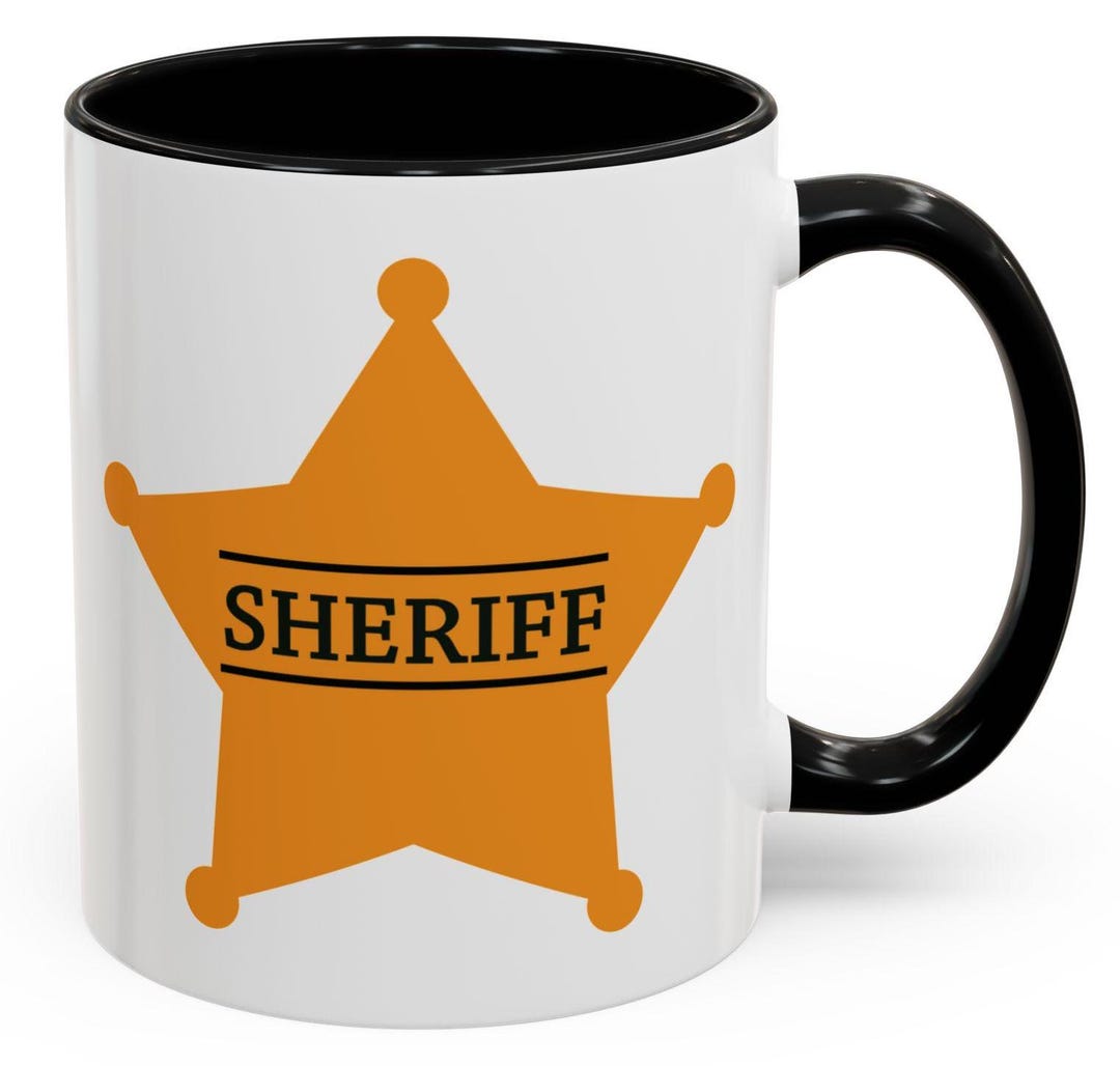 Sheriff Star Coffee Mug - Fun Gift for Law Enforcement Fans, Unique ...