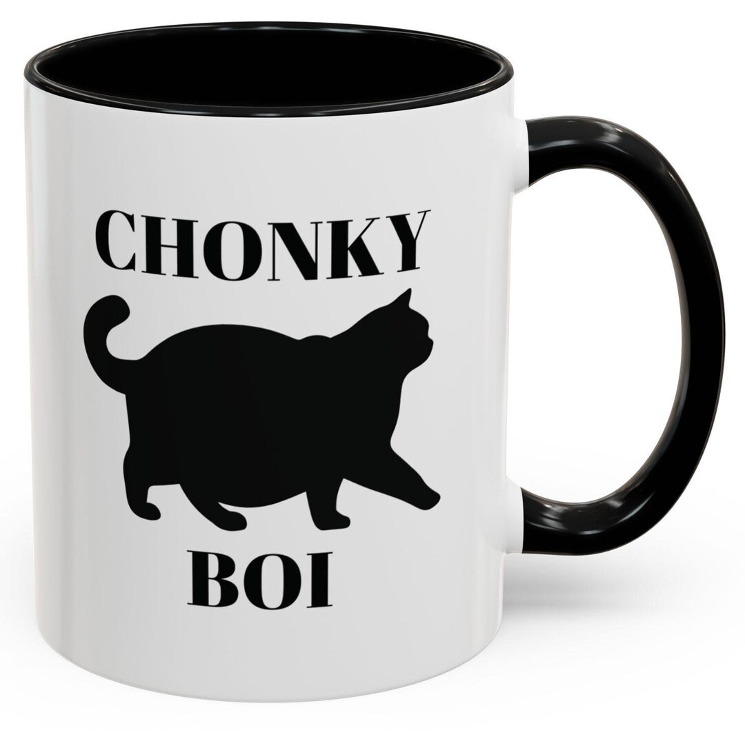 Chonky Boi Coffee Mug | Fun Cat Lover Gift | Cute Kitchen Decor ...