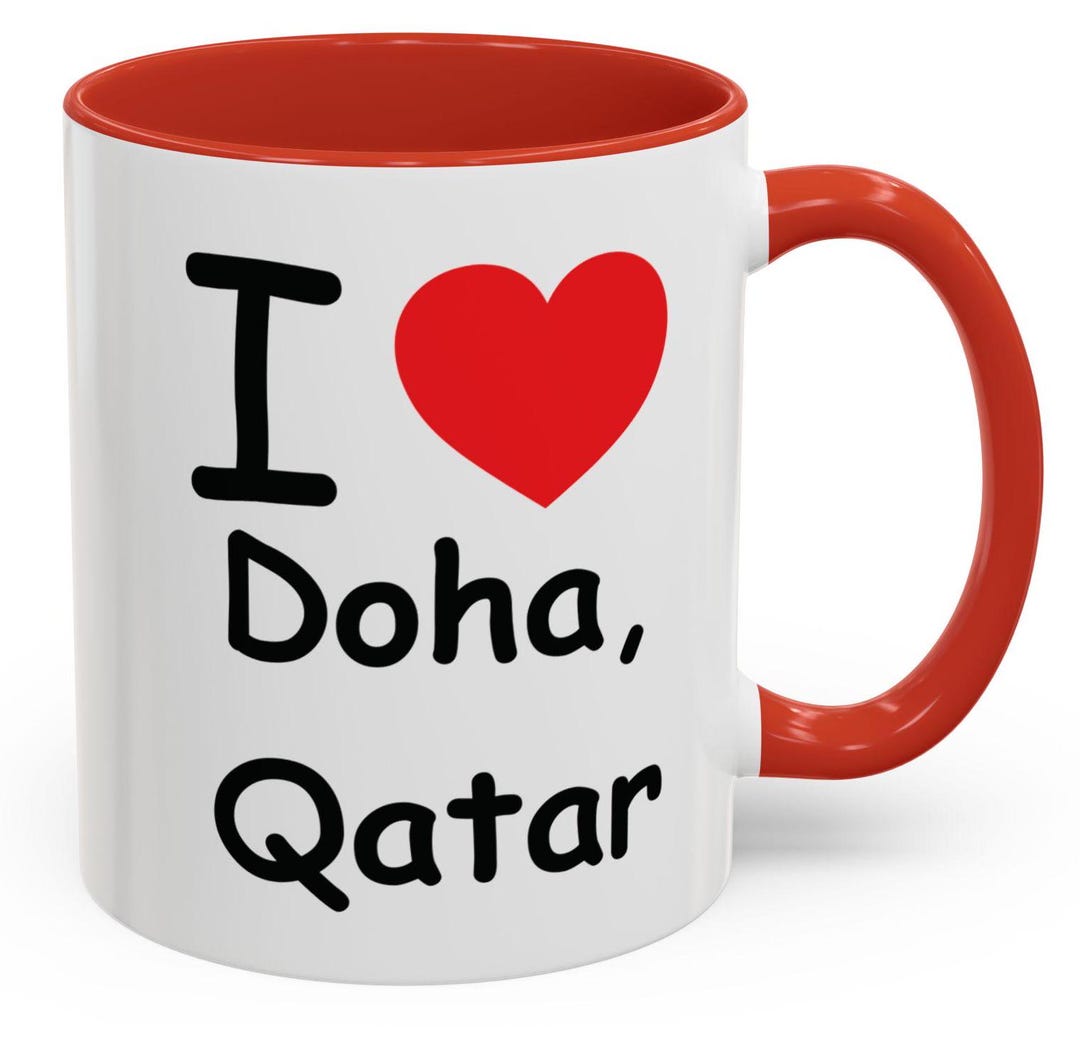 I Love Doha Qatar Coffee Mug 11oz - Perfect Souvenir for Travelers ...
