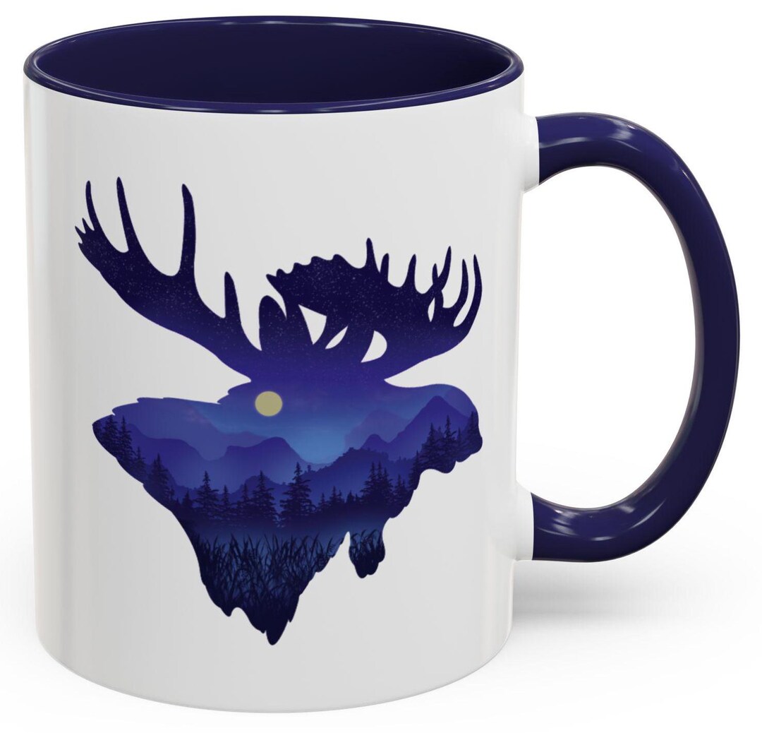 Majestic Moose Accent Coffee Mug - Nature Lover Gift, Wildlife Coffee ...