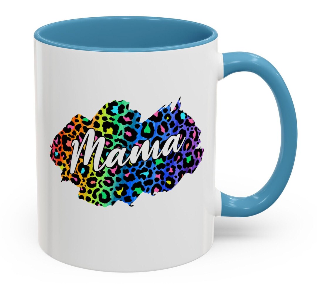 Mama Colored Cheetah Mug 11oz Personalized Gift Mothers Day Gift Custom ...