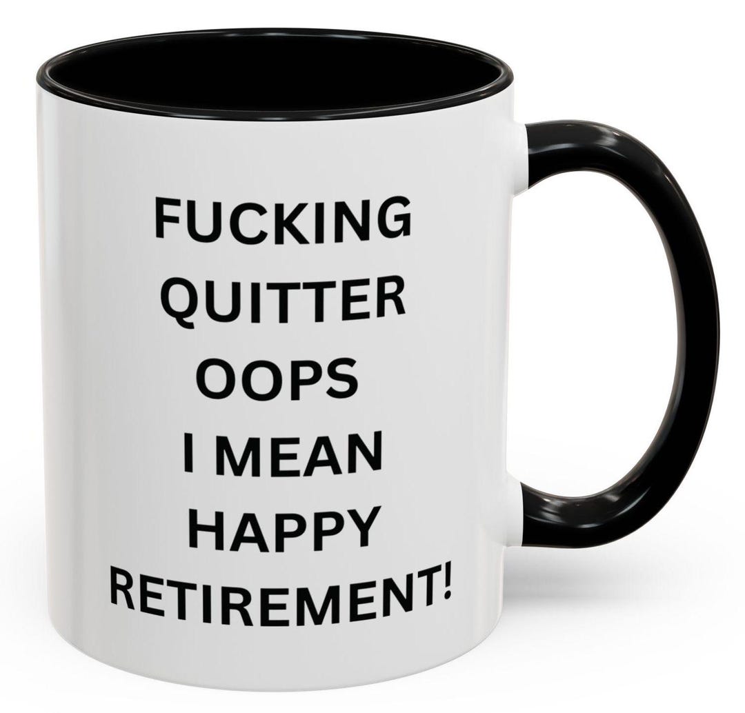 Funny Retirement Coffee Mug, Humorous Gift for Retirees, Celebration ...