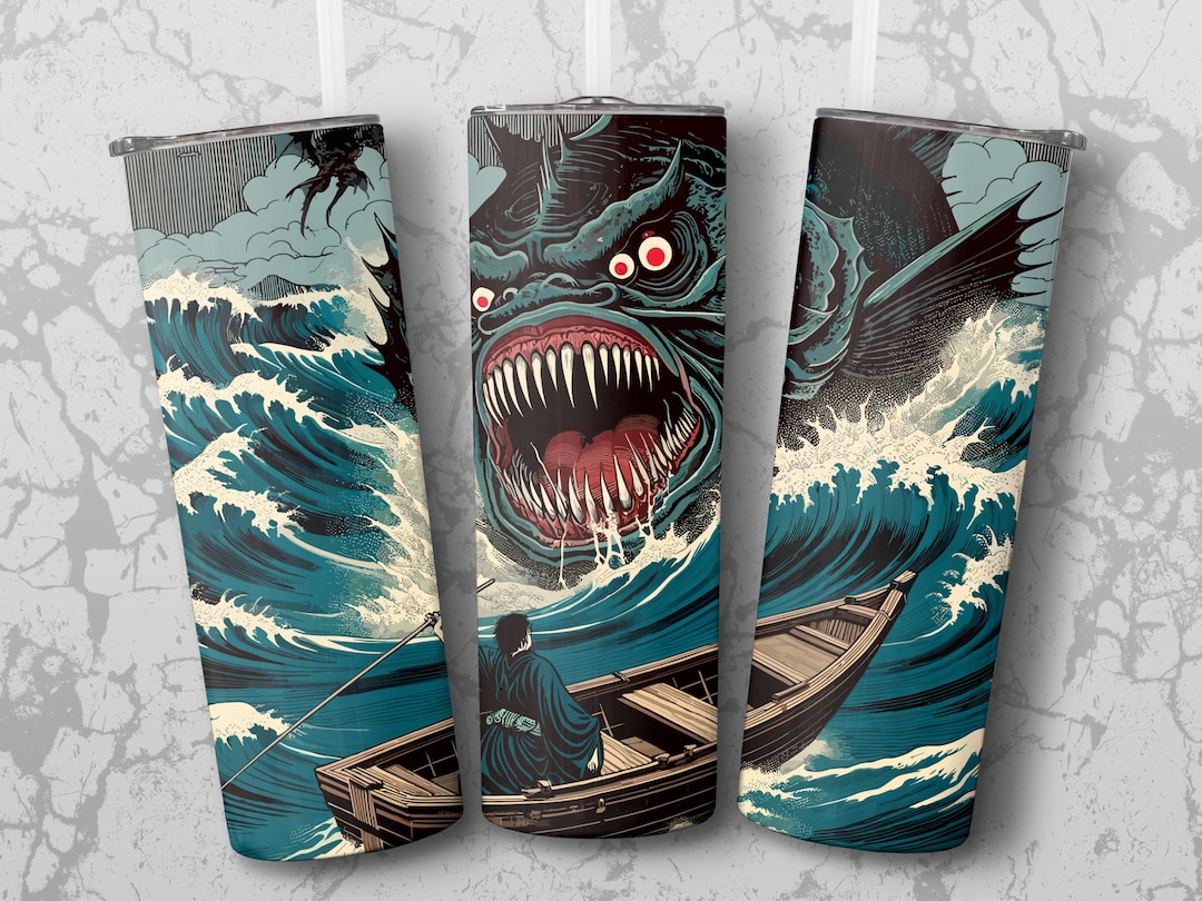Japanese Sea Monster Digital Print, Samurai, Mythical Creature, 300 Dpi ...