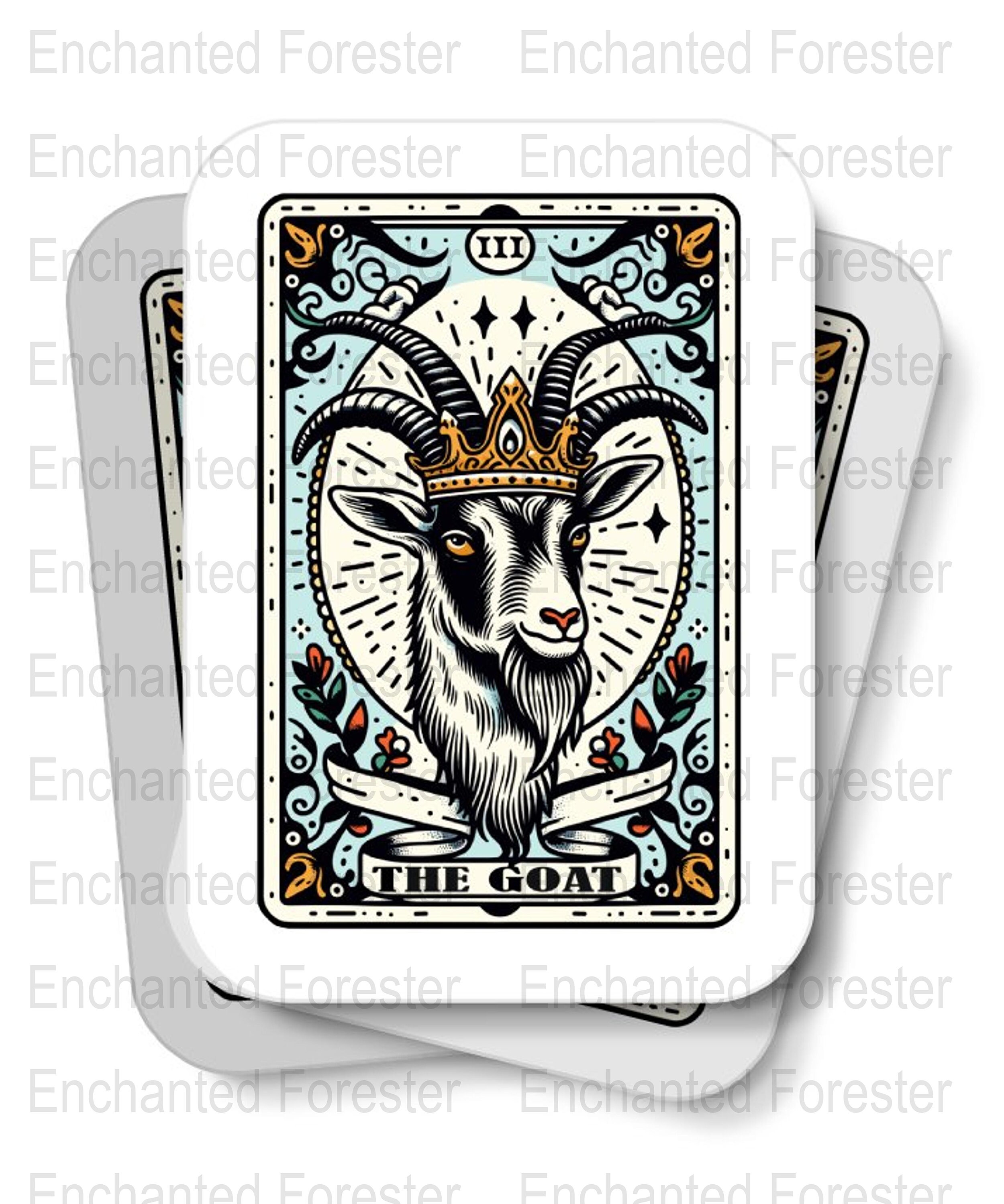 Goat King Tarot Card: Funny Zodiac Print (PNG SVG Digital Download) - Etsy