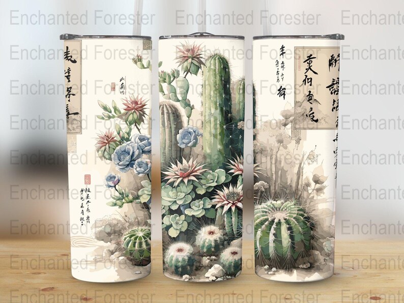 Zen Cactus Print, Asian Garden Clipart, Meditation, Mindfulness ...