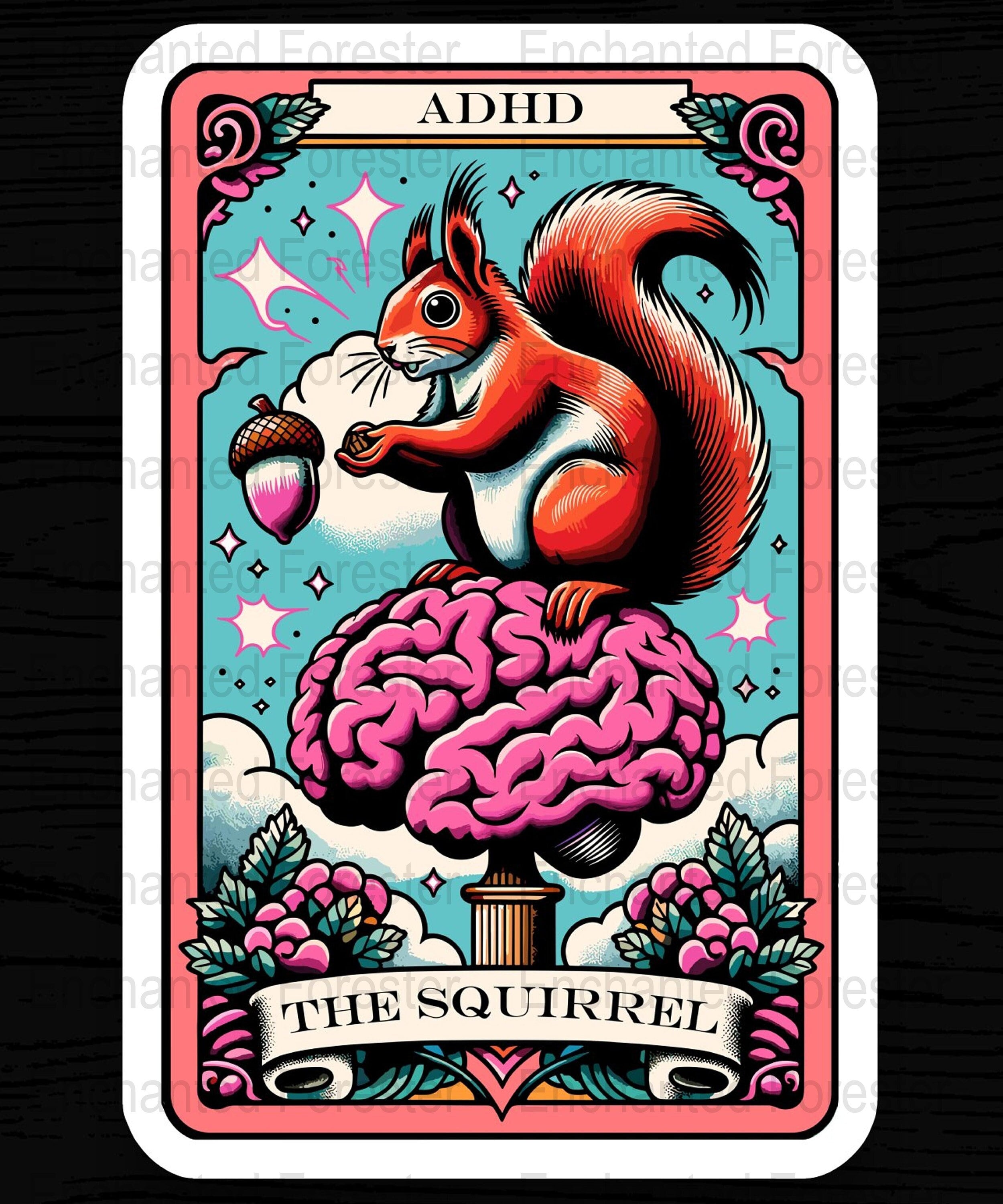 ADHD Tarot Card SVG, Printable Tarot PNG, Funny, Personality Tarot Card ...