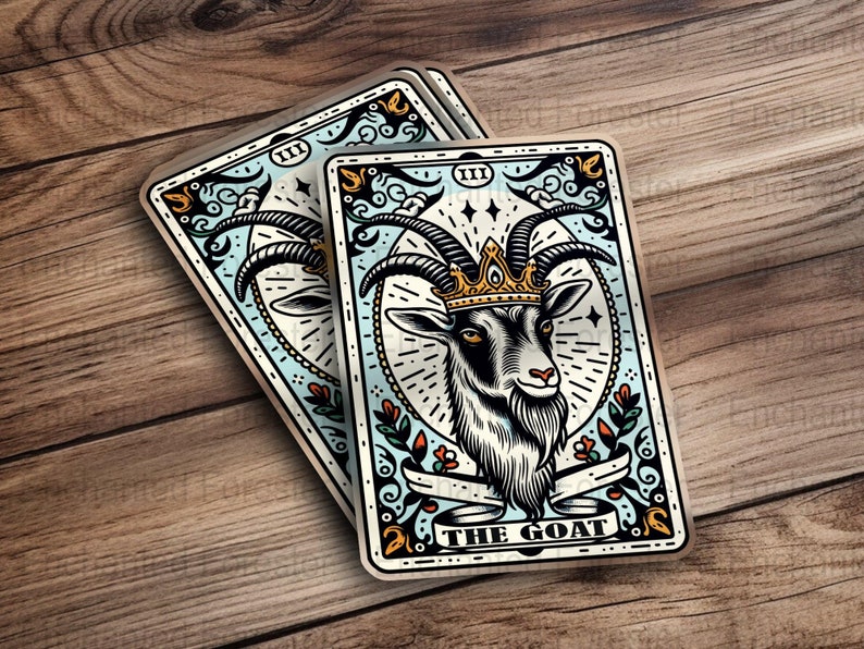 Goat, Tarot Card SVG PNG, Tarot, King, Funny Tarot Card, Personality ...